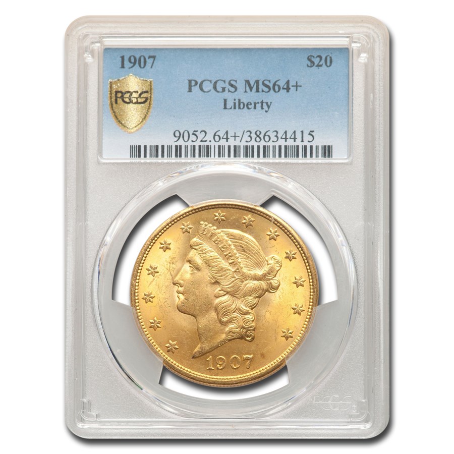 Buy 1907 $20 Liberty Gold Double Eagle MS-64+ PCGS | APMEX