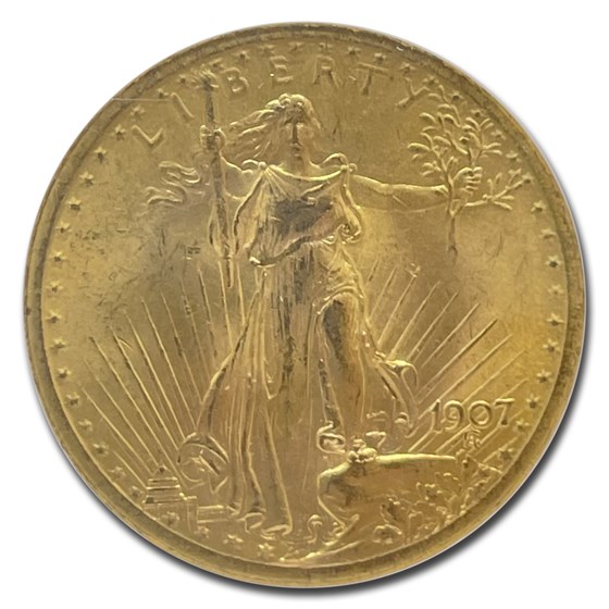Buy 1907 $20 St Gaudens Gold Double Eagle MS-64 NGC CAC | APMEX