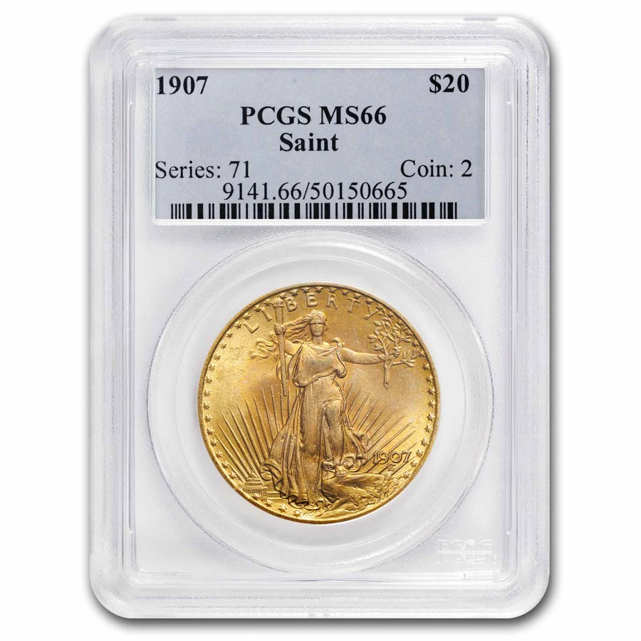 Buy 1907 $20 St Gaudens Gold Double Eagle MS-66 PCGS | APMEX