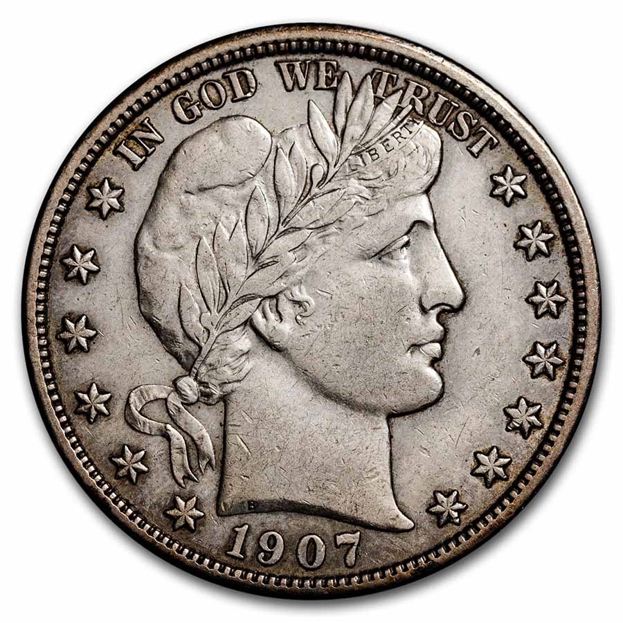 Buy 1907 Barber Half Dollar AU Details (Cleaned) | APMEX