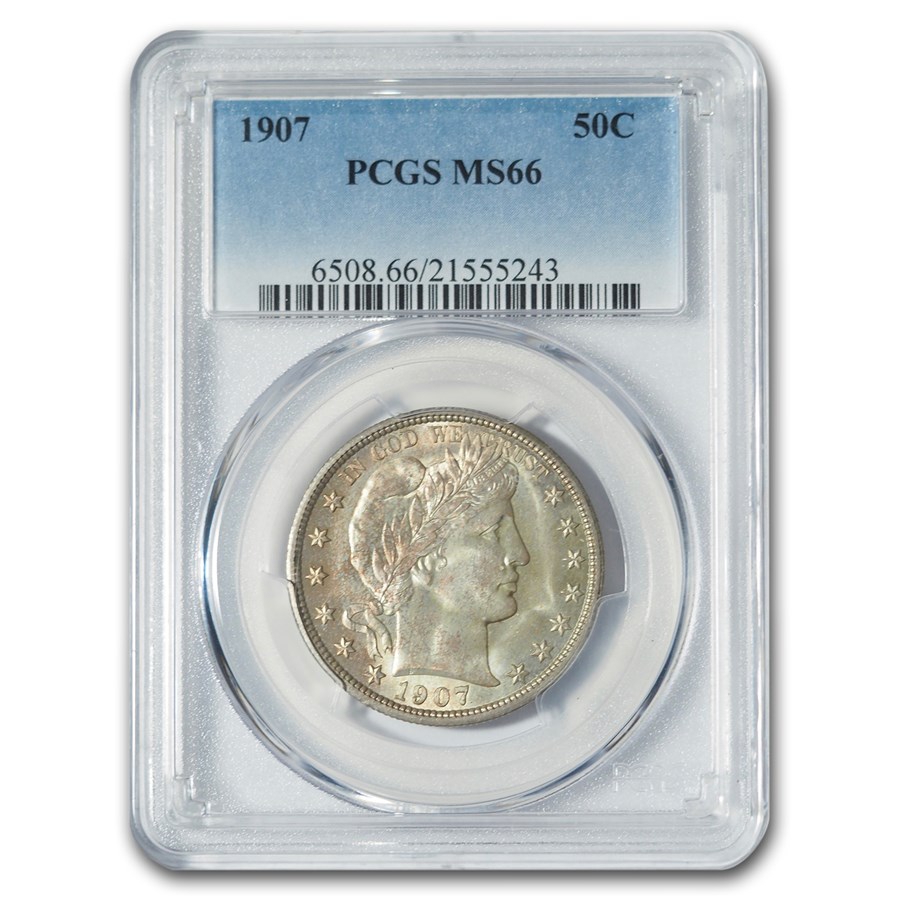 Buy 1907 Barber Half Dollar MS-66 PCGS | APMEX
