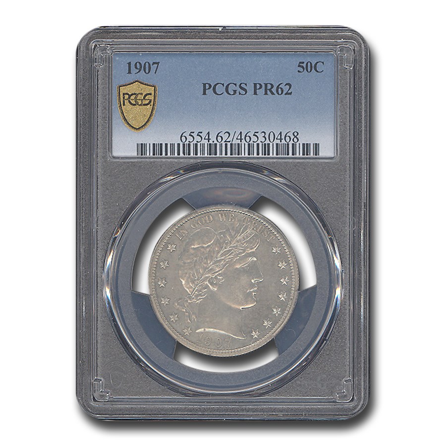 Buy 1907 Barber Half Dollar PR-62 PCGS | APMEX