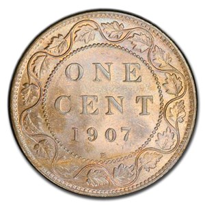 1907 Canada Cent Edward VII MS-64 PCGS (Brown)