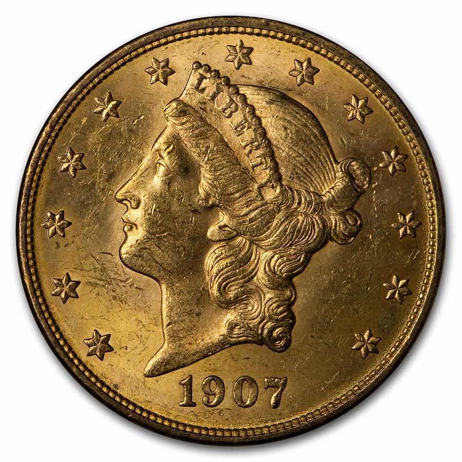 Buy 1907-D $20 Liberty Gold Double Eagle BU | APMEX