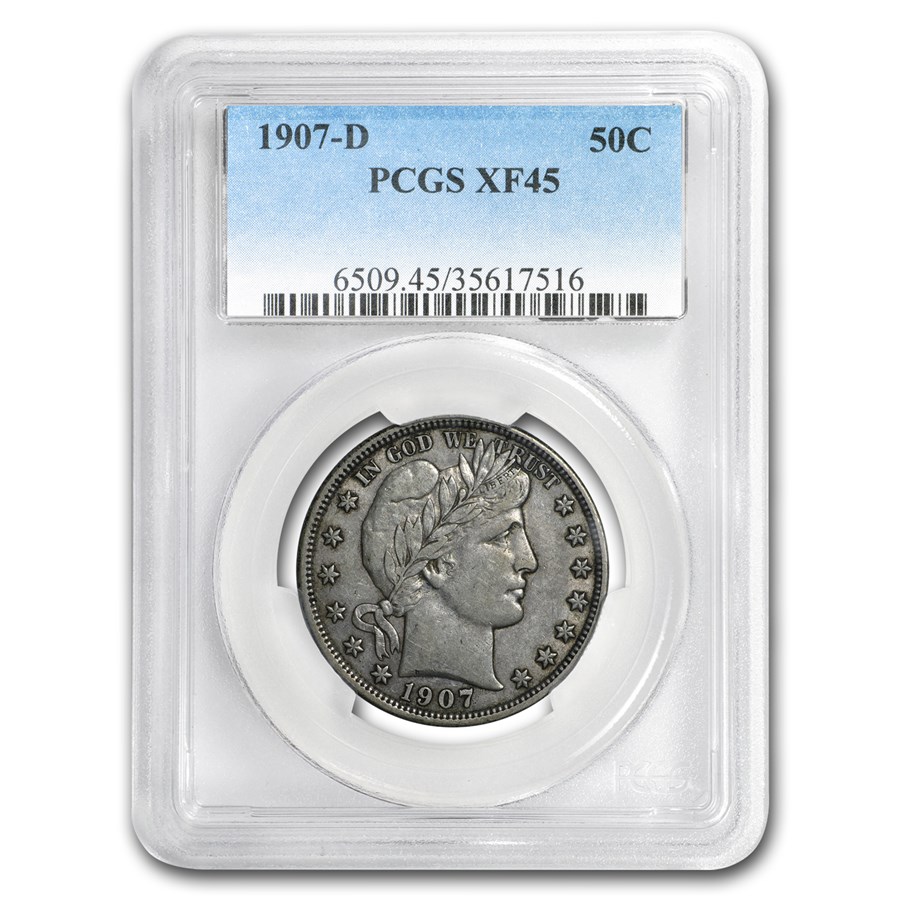 Buy 1907-D Barber Half Dollar XF-45 PCGS | APMEX