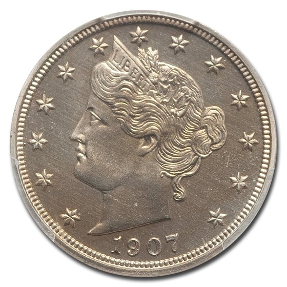 Buy 1907 Liberty Head V Nickel PR-67 PCGS CAC | APMEX