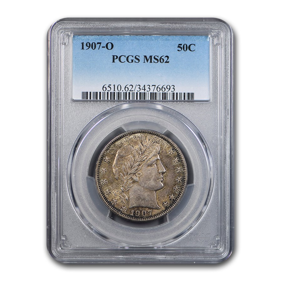 Buy 1907-O Barber Half Dollar MS-62 PCGS | APMEX
