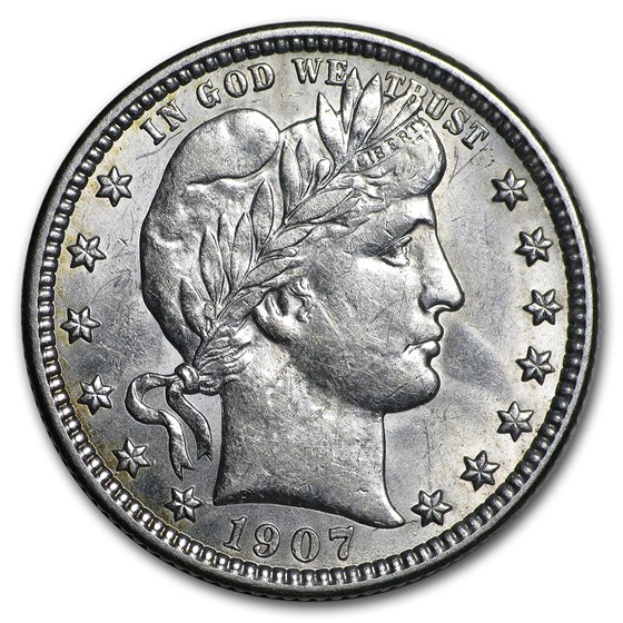 Buy 1907-O Barber Quarter AU | APMEX