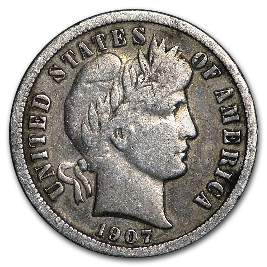 Buy 1907-S Barber Dime Fine | APMEX