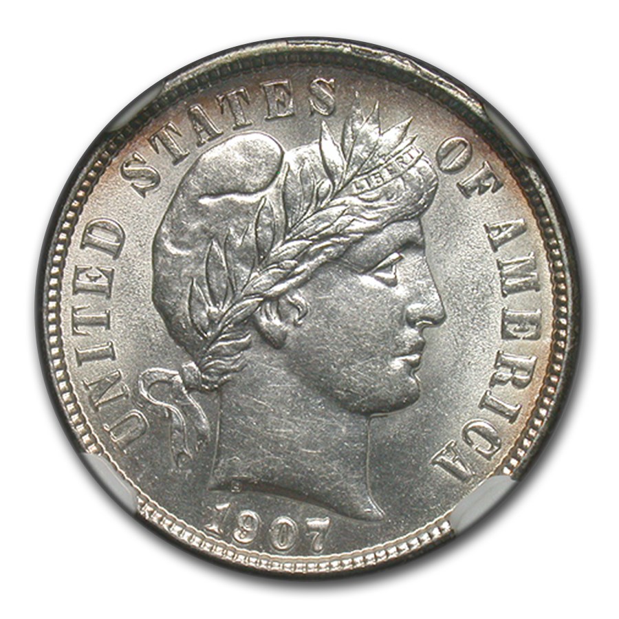 Buy 1907-S Barber Dime MS-61 NGC | APMEX