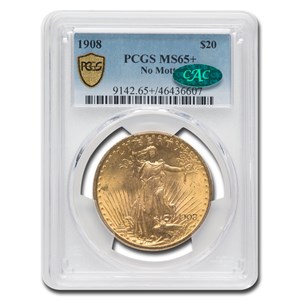 Buy 1908 $20 St Gaudens Gold Dbl Eagle MS-65+ PCGS CAC (No Motto) | APMEX