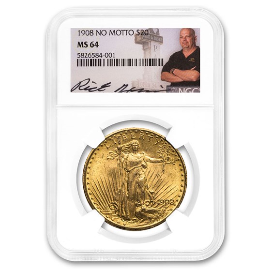 Buy 1908 $20 St. Gaudens Gold Dbl Eagle NM MS-64 NGC (Rick Harrison ...