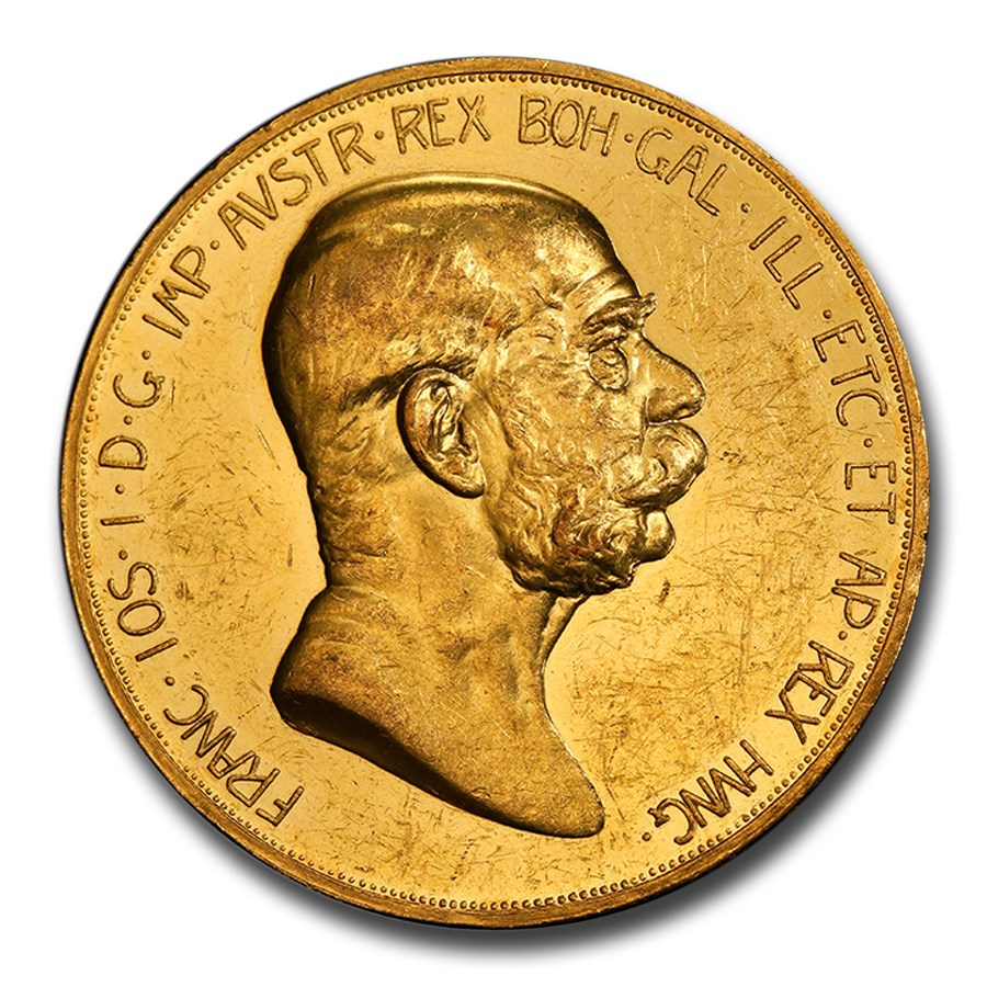 Buy 1908 Austria Gold 100 Corona Franz Joseph I MS-60 PCGS | APMEX