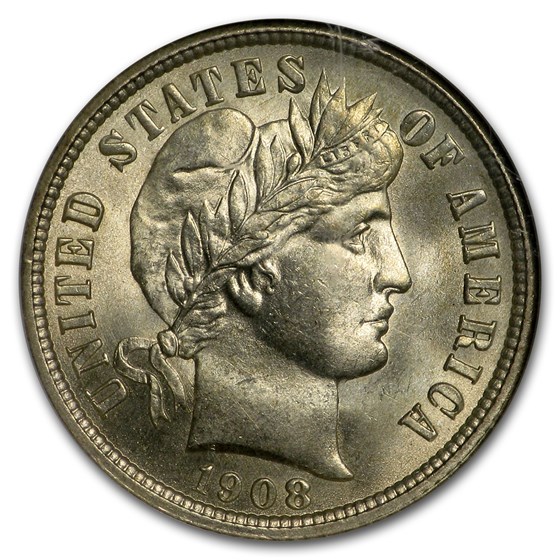 Buy 1908 Barber Dime MS-65 NGC | APMEX