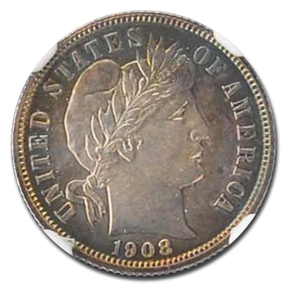 Buy 1908 Barber Dime PF-66 NGC CAC | APMEX