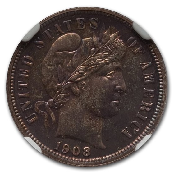 Buy 1908 Barber Dime PF-67 NGC | APMEX