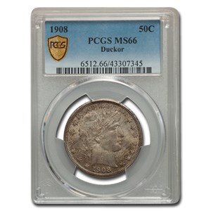 Buy 1908 Barber Half Dollar MS-66 PCGS | APMEX
