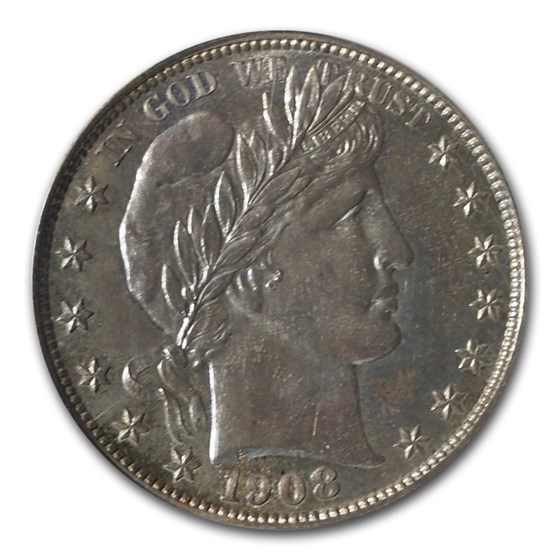 Buy 1908 Barber Half Dollar PR-65 PCGS CAC | APMEX