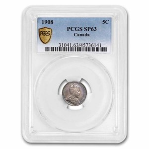 1908 Canada 5-Coin Specimen Set PCGS (w/ Original Box)