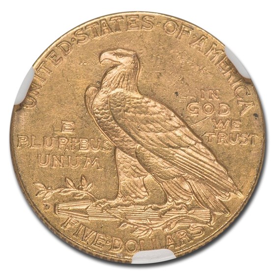 Buy 1908-D $5 Indian Gold Half Eagle MS-62 NGC | APMEX