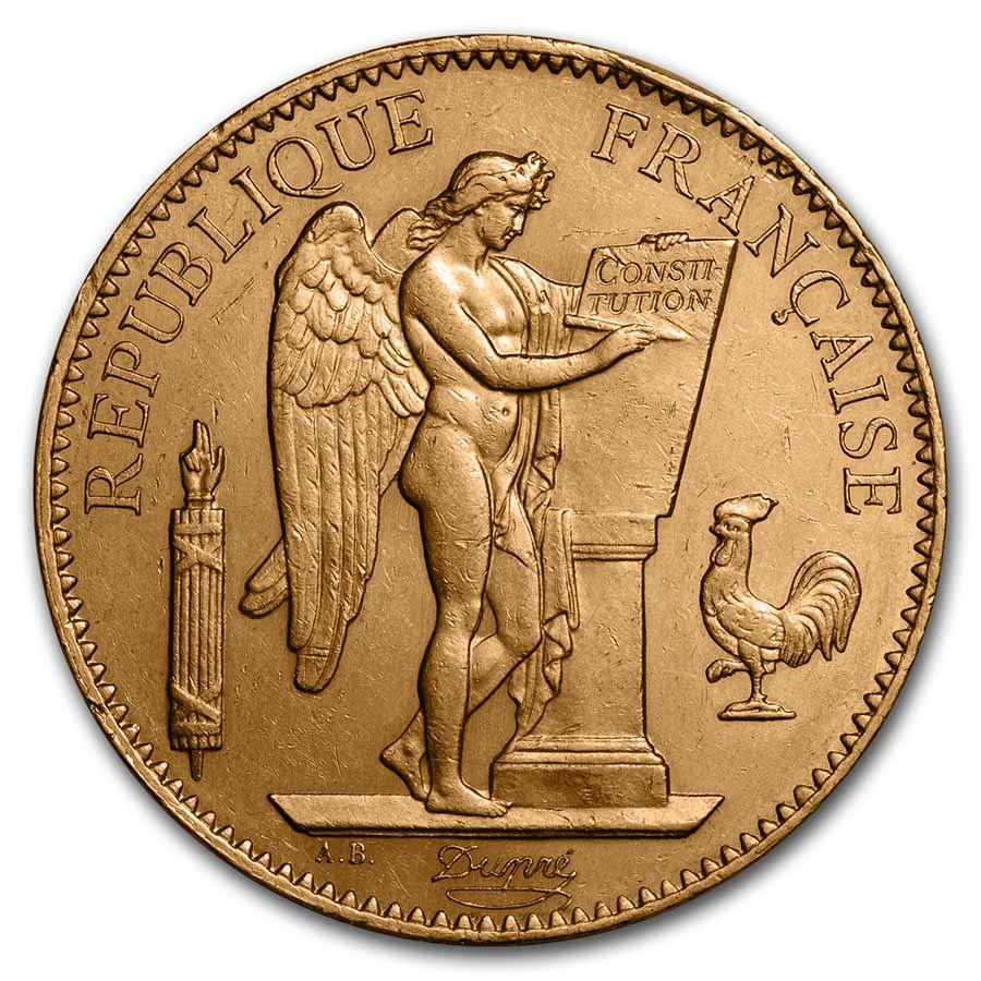 Buy 1908 France Gold 100 Franc Angel AU | APMEX
