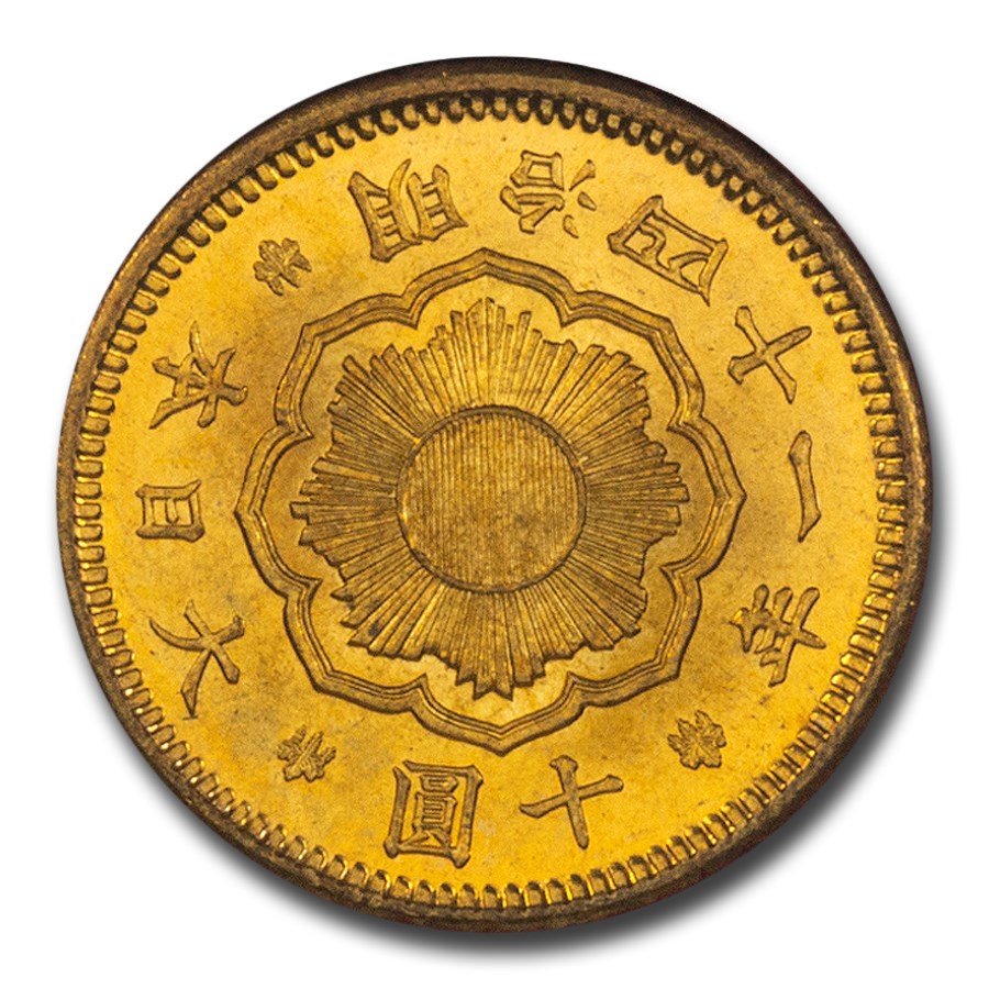 Buy 1908 Japan Gold 10 Yen Meiji MS-66 NGC | APMEX