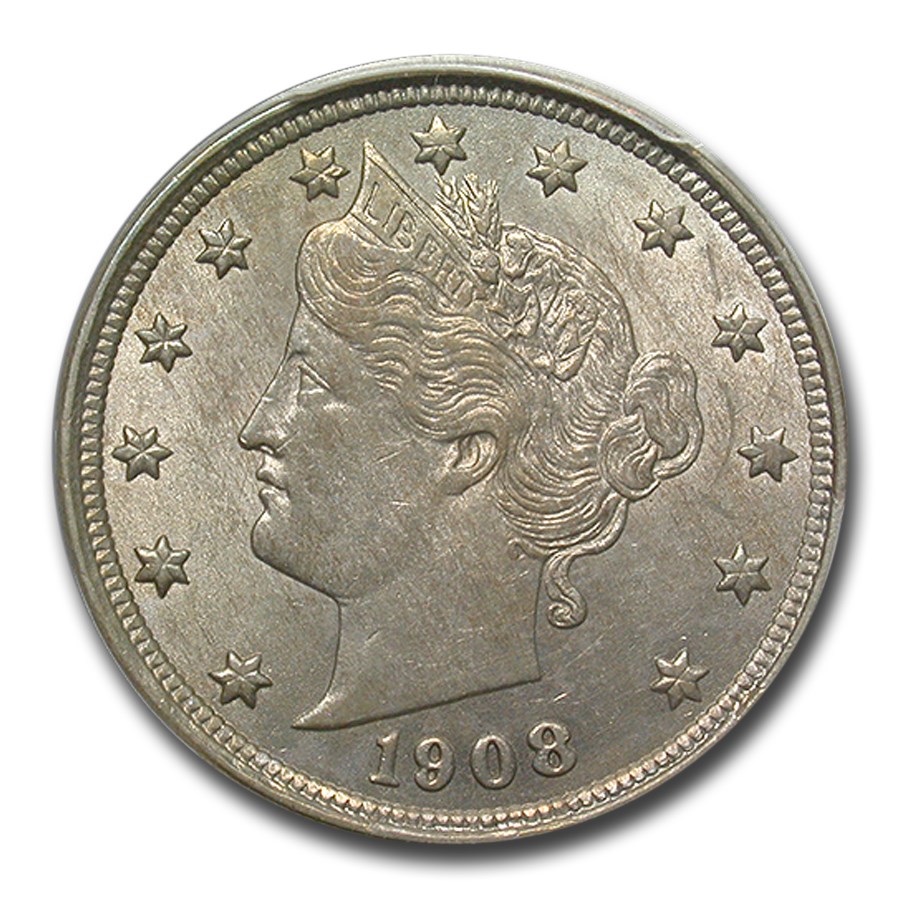 Buy 1908 Liberty Head V Nickel MS-62 PCGS | APMEX