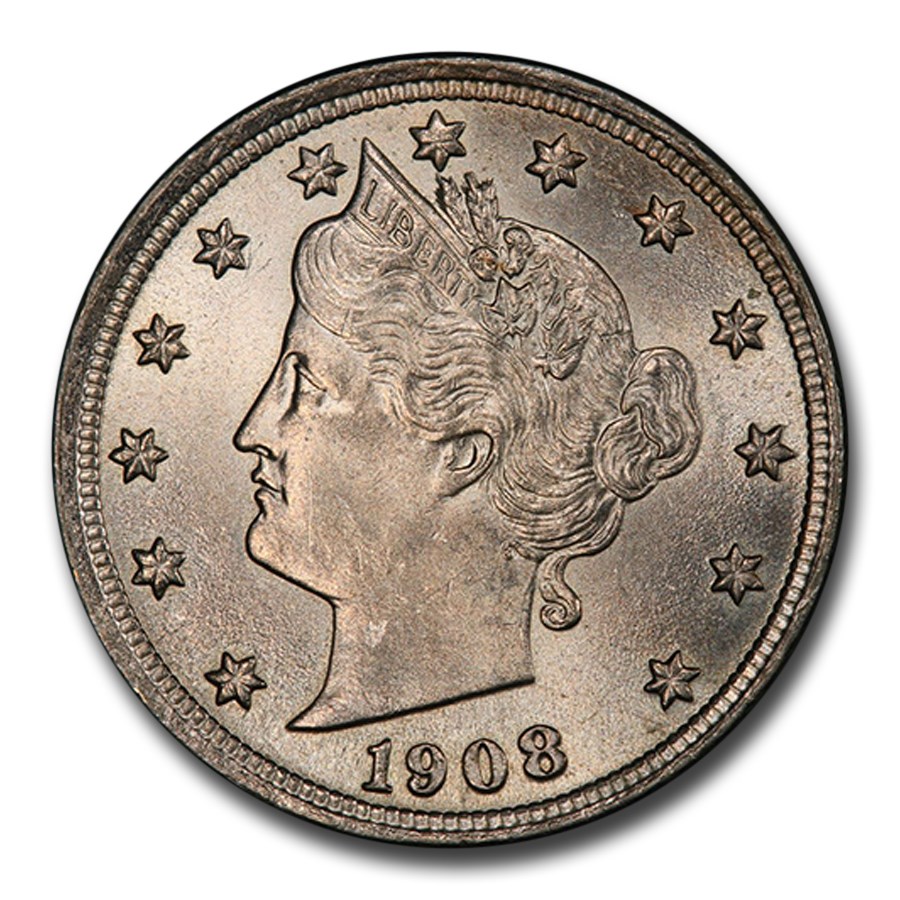 Buy 1908 Liberty Head V Nickel MS-63 PCGS | APMEX