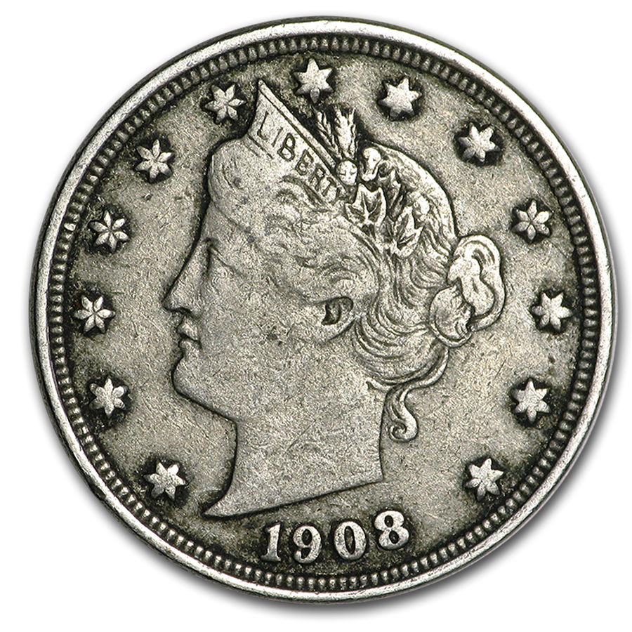 Buy 1908 Liberty Head V Nickel VF | APMEX