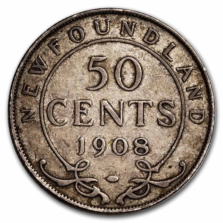 Buy 1908 Newfoundland Silver 50 Cents Edward VII VG | APMEX