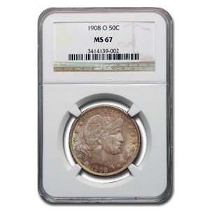 Buy 1908-O Barber Half Dollar MS-67 NGC | APMEX