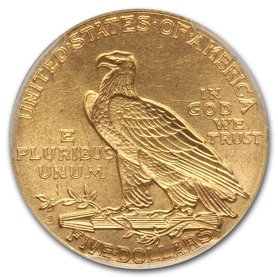 Buy 1908-S $5 Indian Gold Half Eagle MS-64+ PCGS | APMEX