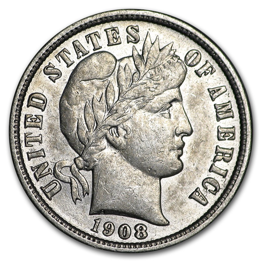 Buy 1908-S Barber Dime AU | APMEX