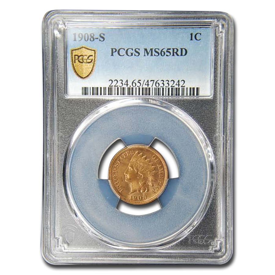 Buy 1908-S Indian Head Cent MS-65 PCGS (Red) | APMEX