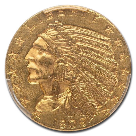 Buy 1909 $5 Indian Gold Half Eagle MS-62 | APMEX