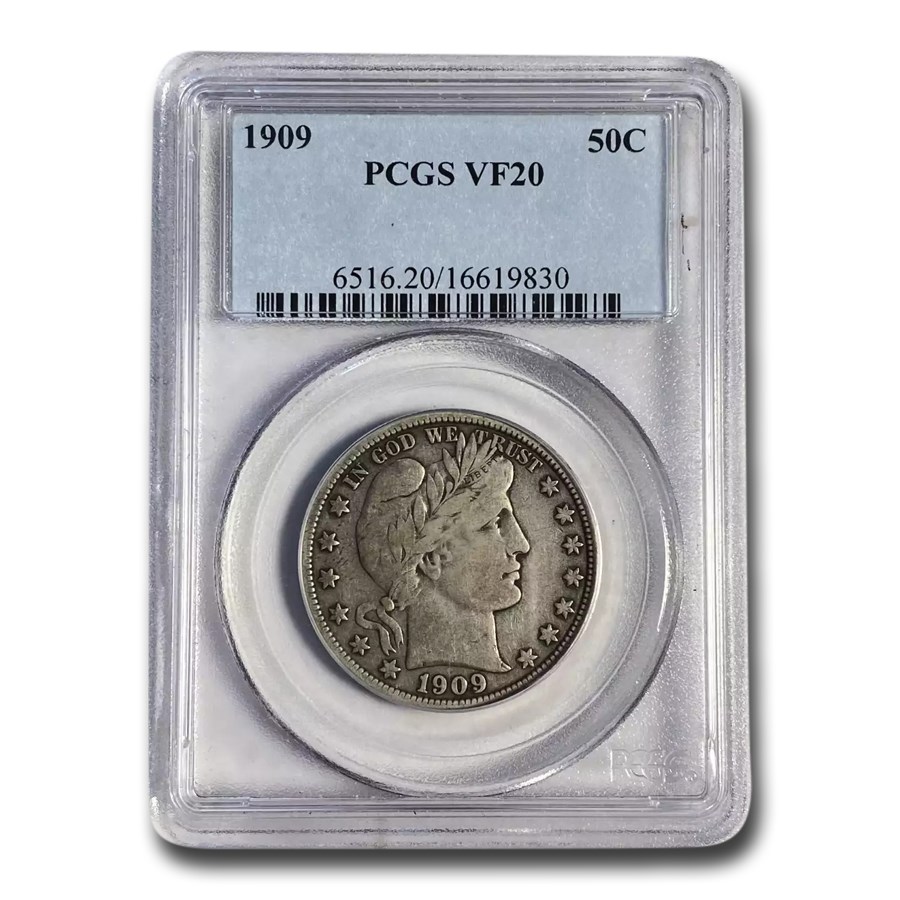 Buy 1909 Barber Half Dollar VF-20 PCGS | APMEX