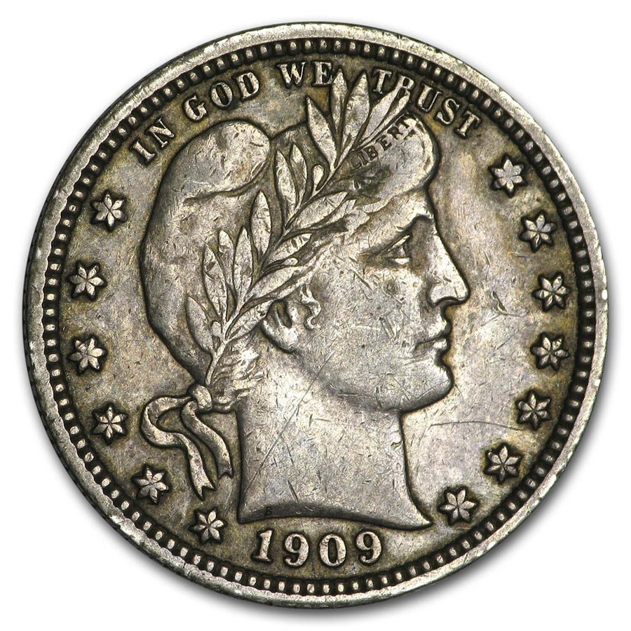 Buy 1909 Barber Quarter XF | APMEX