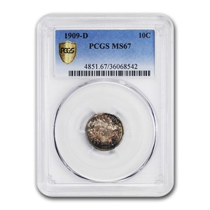 Buy 1909-D Barber Dime MS-67 PCGS | APMEX