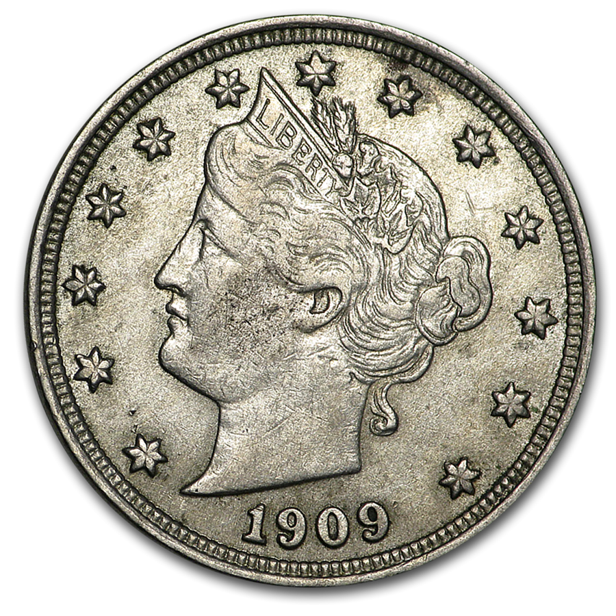 Buy 1909 Liberty Head V Nickel AU Coin Online | Liberty Nickels (1883 ...