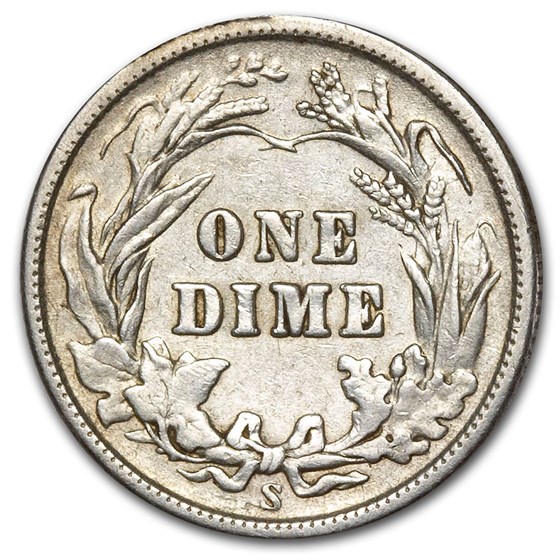 Buy 1909-S Barber Dime XF | APMEX