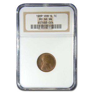 By 1909-S VDB Lincoln Cent MS-66 NGC (Brown) | APMEX