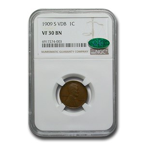 Buy 1909-S VDB Lincoln Cent VF-30 NGC CAC (Brown) | APMEX