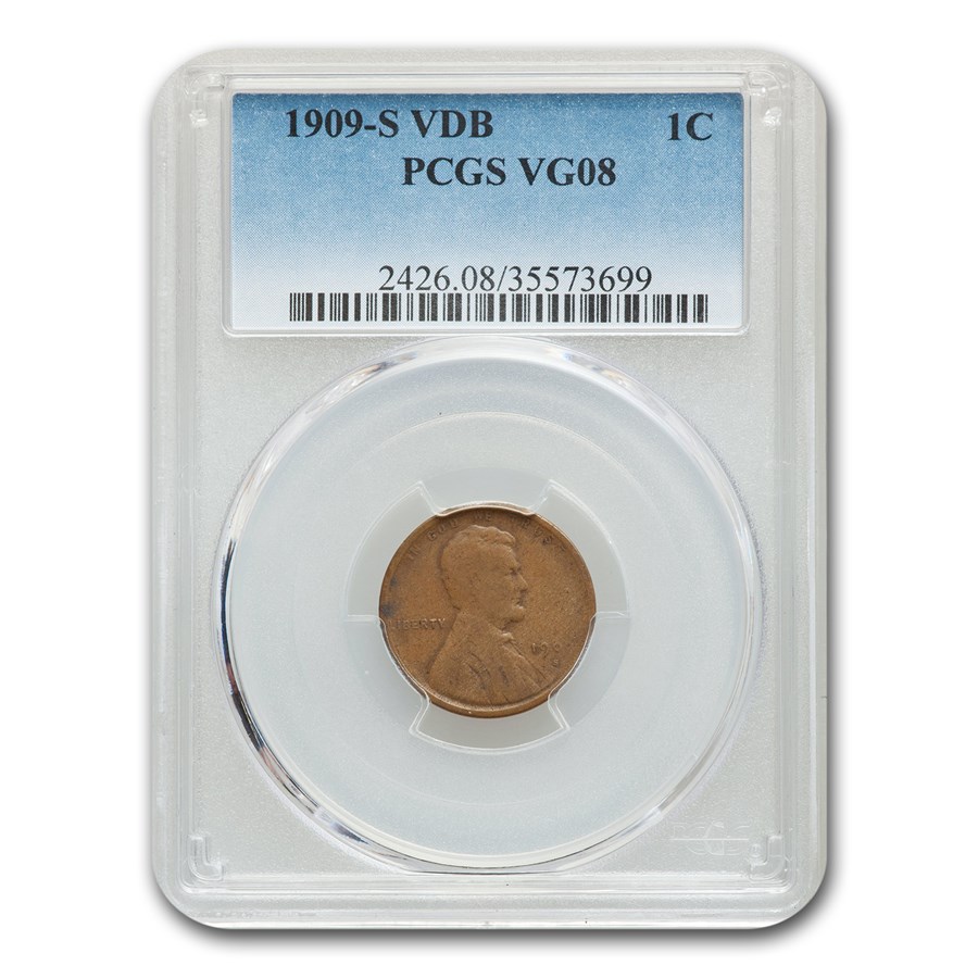 Buy 1909-S VDB Lincoln Cent VG-8 PCGS | APMEX