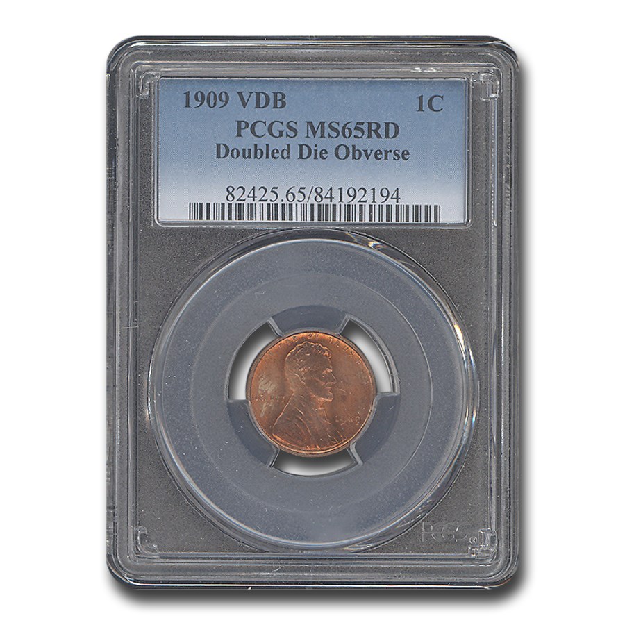 Buy 1909 VDB Lincoln Cent Doubled Die Obverse MS-65 PCGS (Red) | APMEX