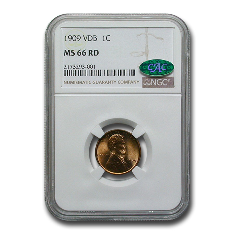 Buy 1909 VDB Lincoln Cent MS-66 NGC CAC (Red) | APMEX