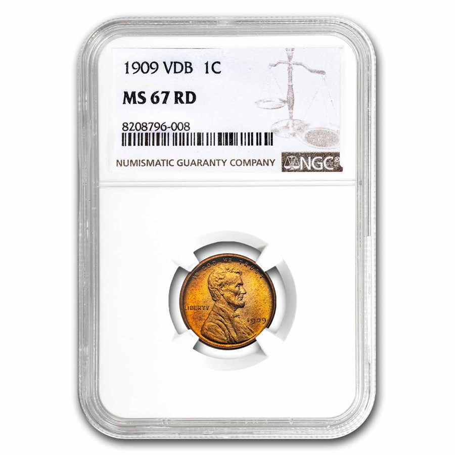 Buy 1909 VDB Lincoln Cent MS-67 NGC (Red) | APMEX