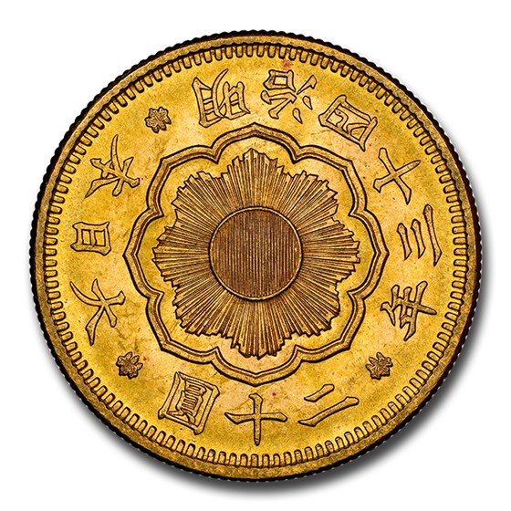 Buy 1910 Japan Gold 20 Yen Meiji MS-65 NGC | APMEX