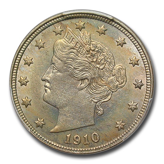 Buy 1910 Liberty Head V Nickel MS-62 PCGS | APMEX
