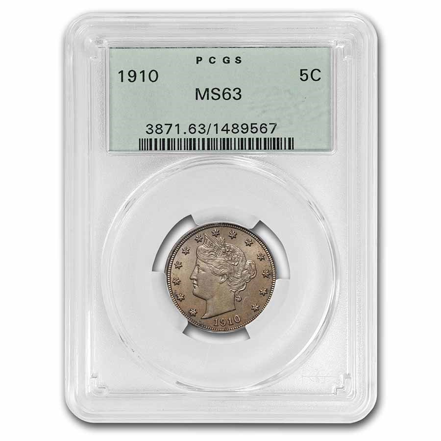 Buy 1910 Liberty Head V Nickel MS-63 PCGS | APMEX