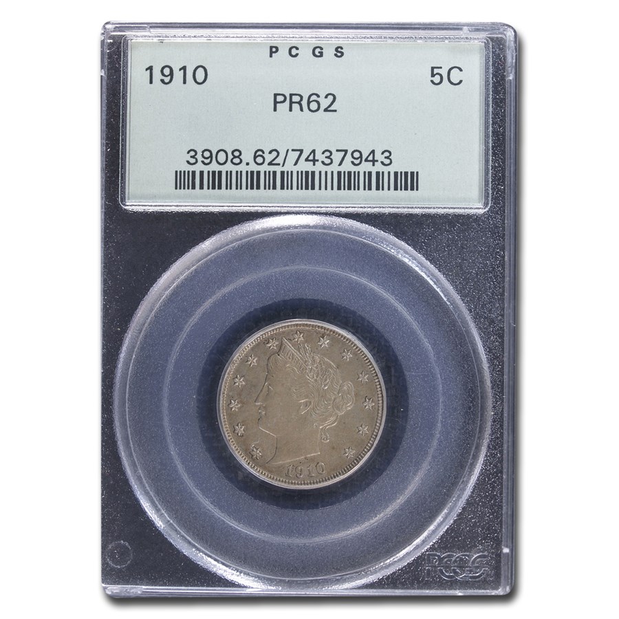 Buy 1910 Liberty Head V Nickel PR-62 PCGS | APMEX